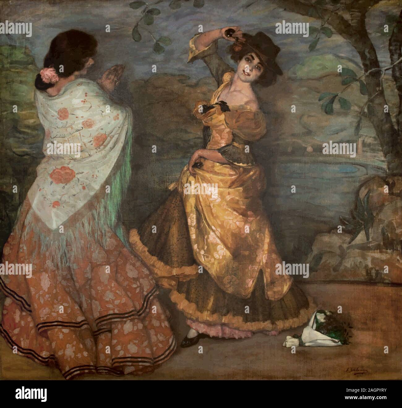 Andalusian dancers. Museum: PRIVATE COLLECTION. Author: Ignacio Zuloaga ...