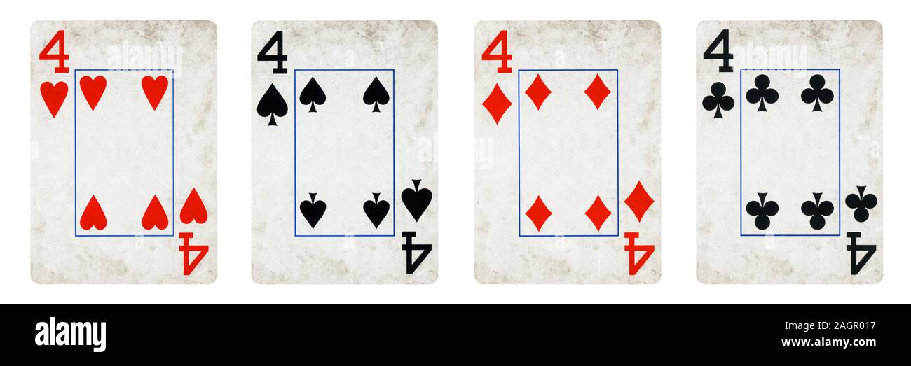 4 of diamonds card hi-res stock photography and images - Alamy