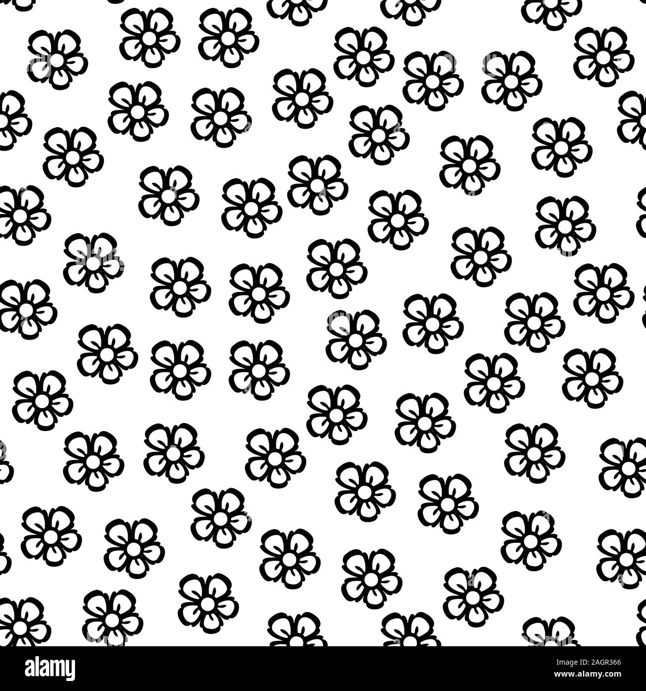 Flower tile design Black and White Stock Photos & Images - Alamy