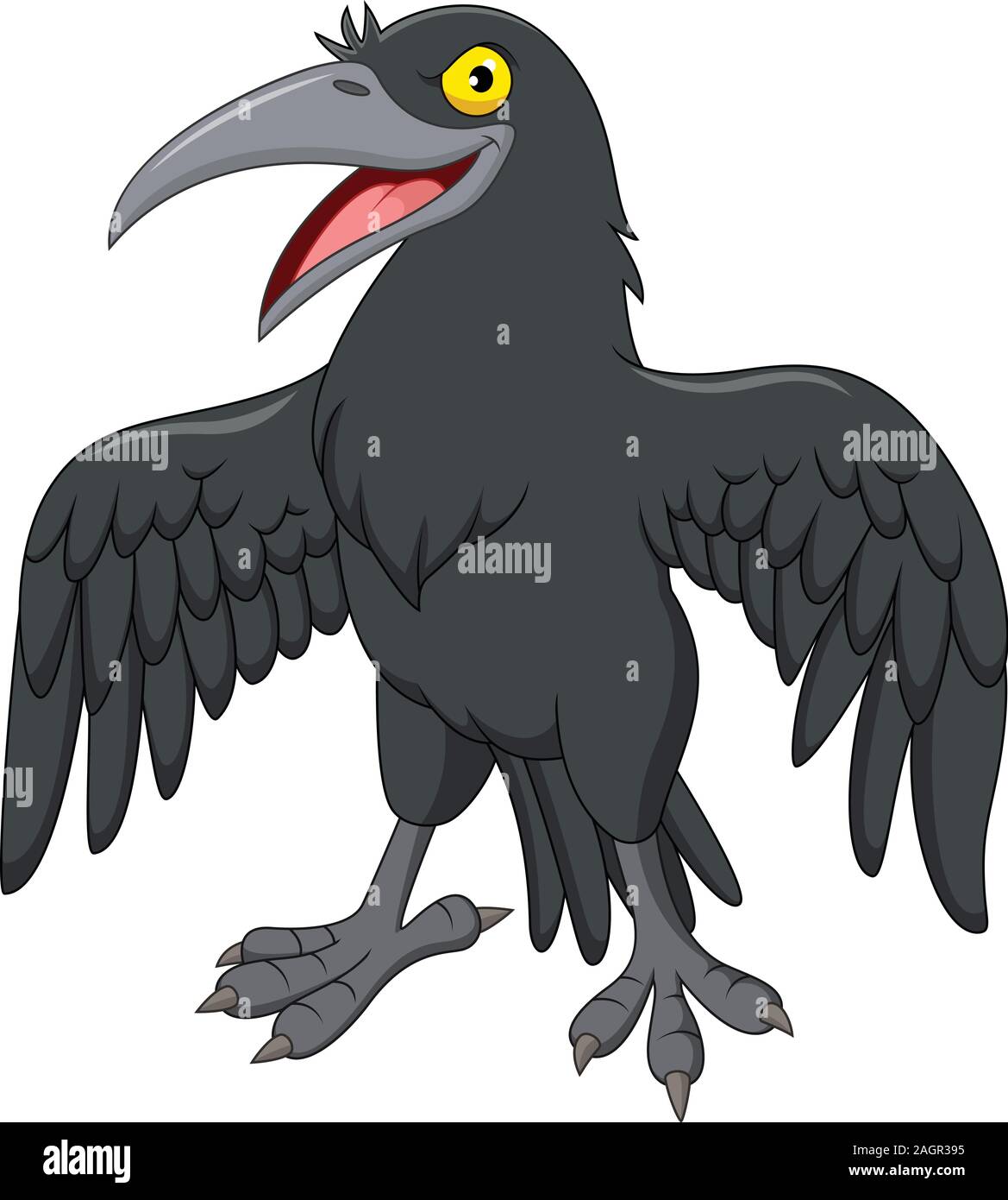 Cartoon crow isolated on white background Stock Vector Image & Art - Alamy