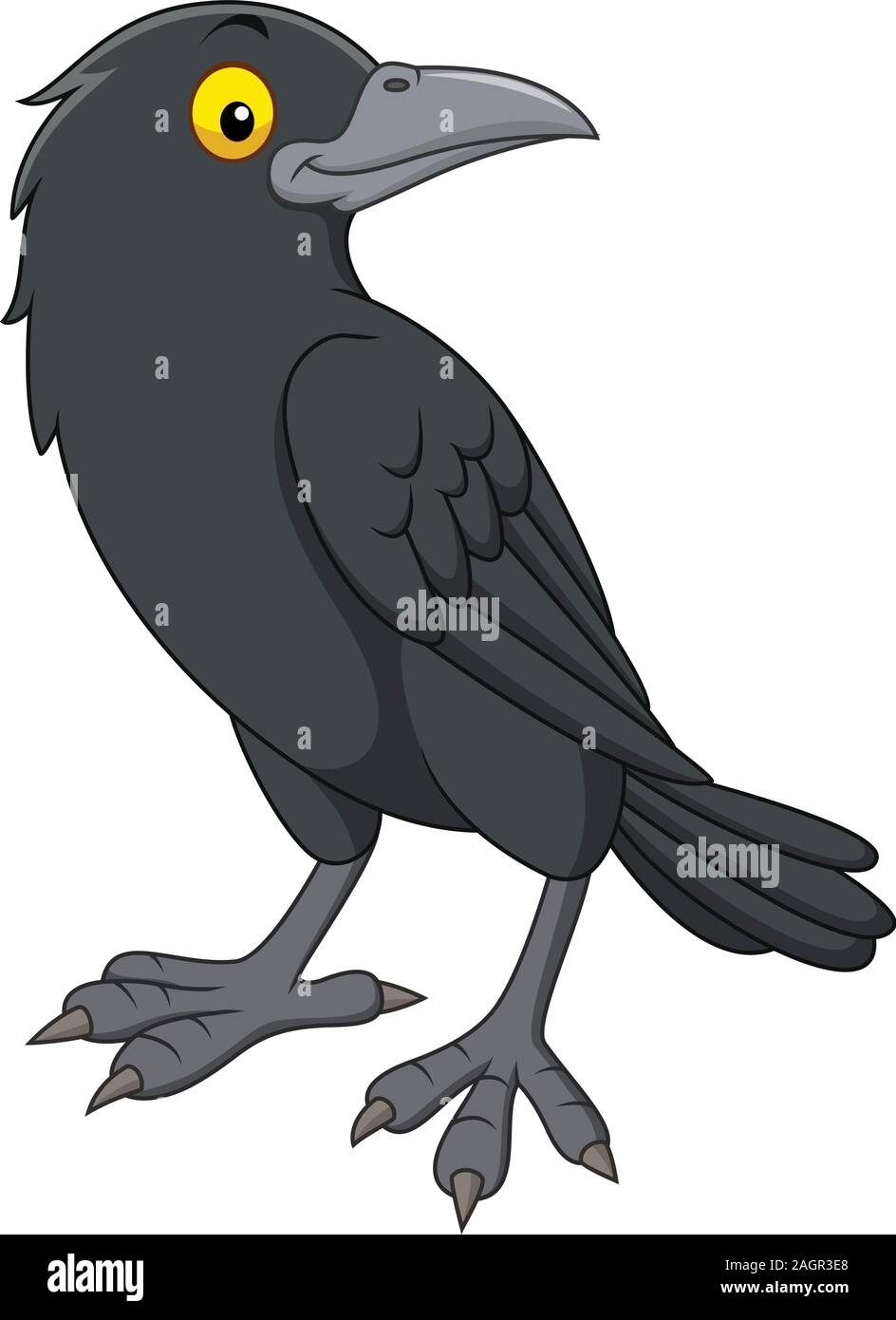 Cartoon crow isolated on white background Stock Vector Image & Art - Alamy