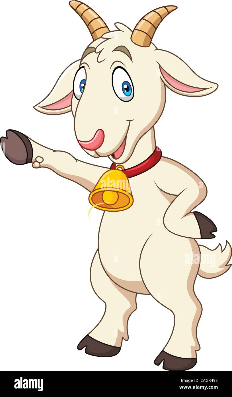 Cartoon funny goat presenting Stock Vector Image & Art - Alamy