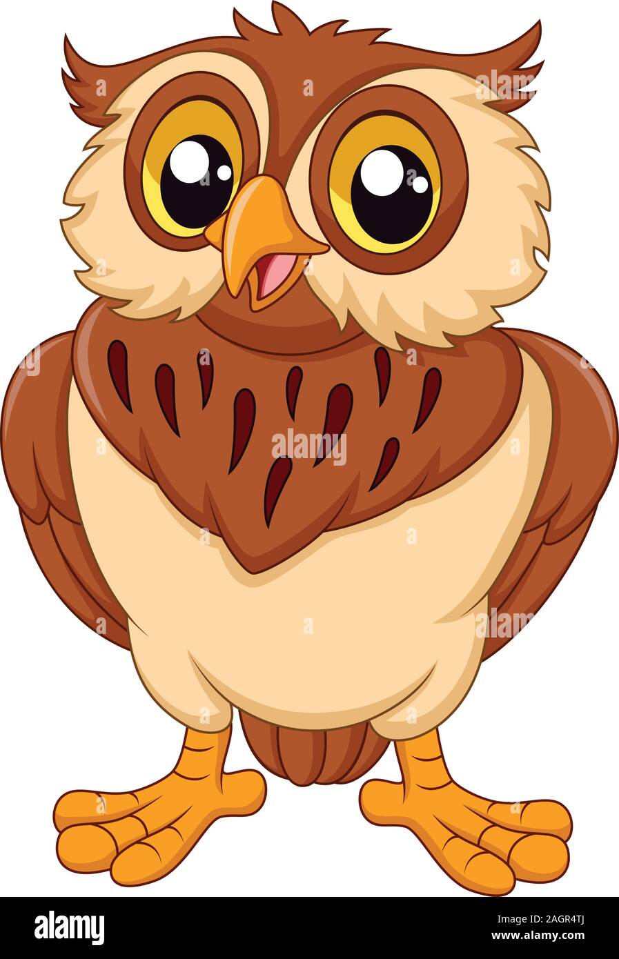 Cartoon owl isolated on white background Stock Vector Image & Art - Alamy