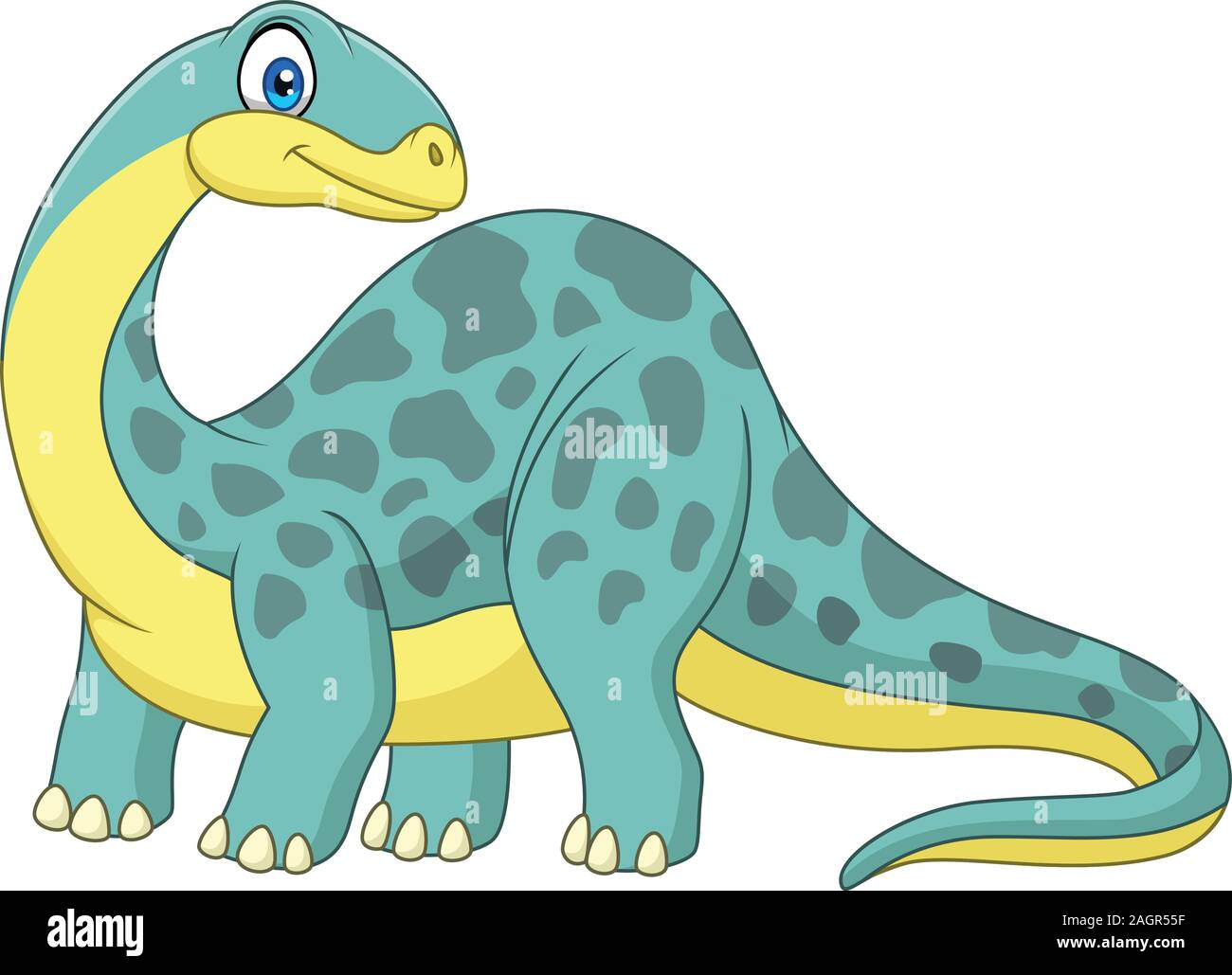 Cartoon smiling brontosaurus Stock Vector Image & Art - Alamy
