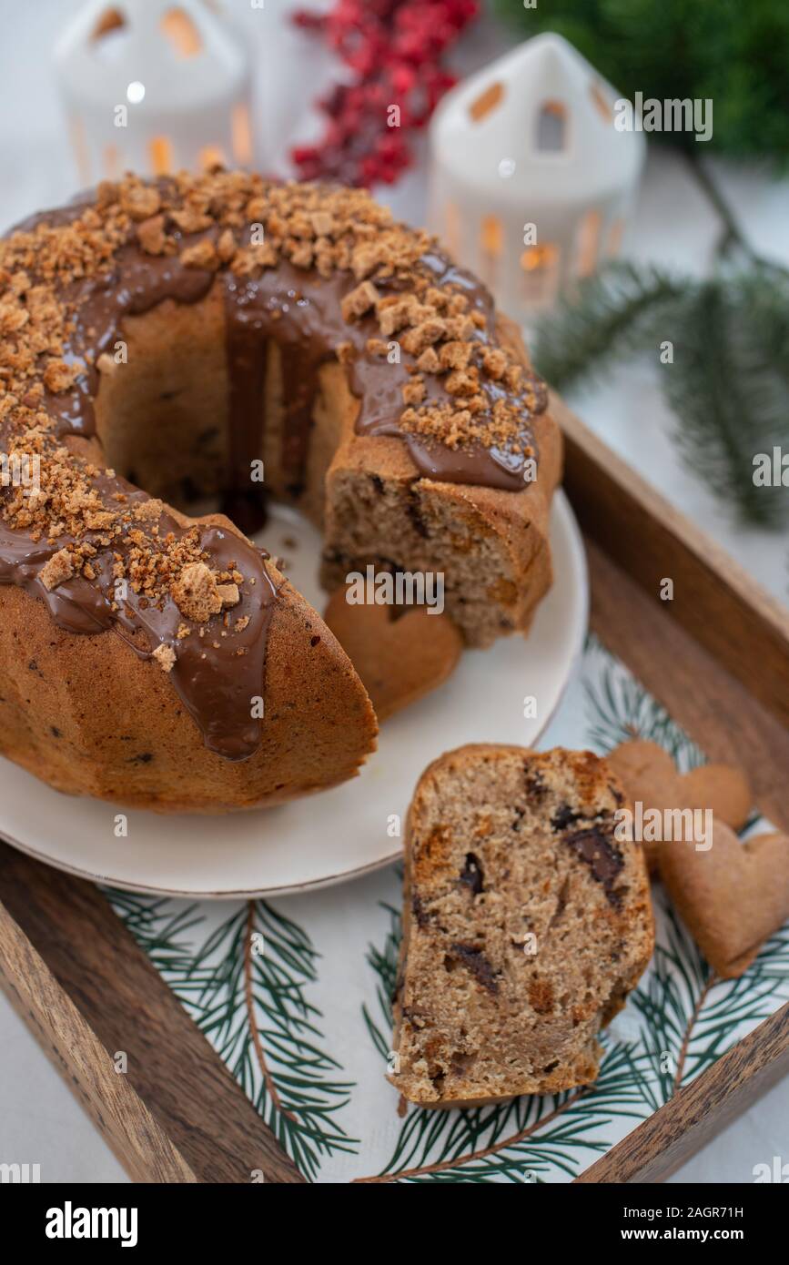 Christmas Sponge Cake Stock Photo - Alamy