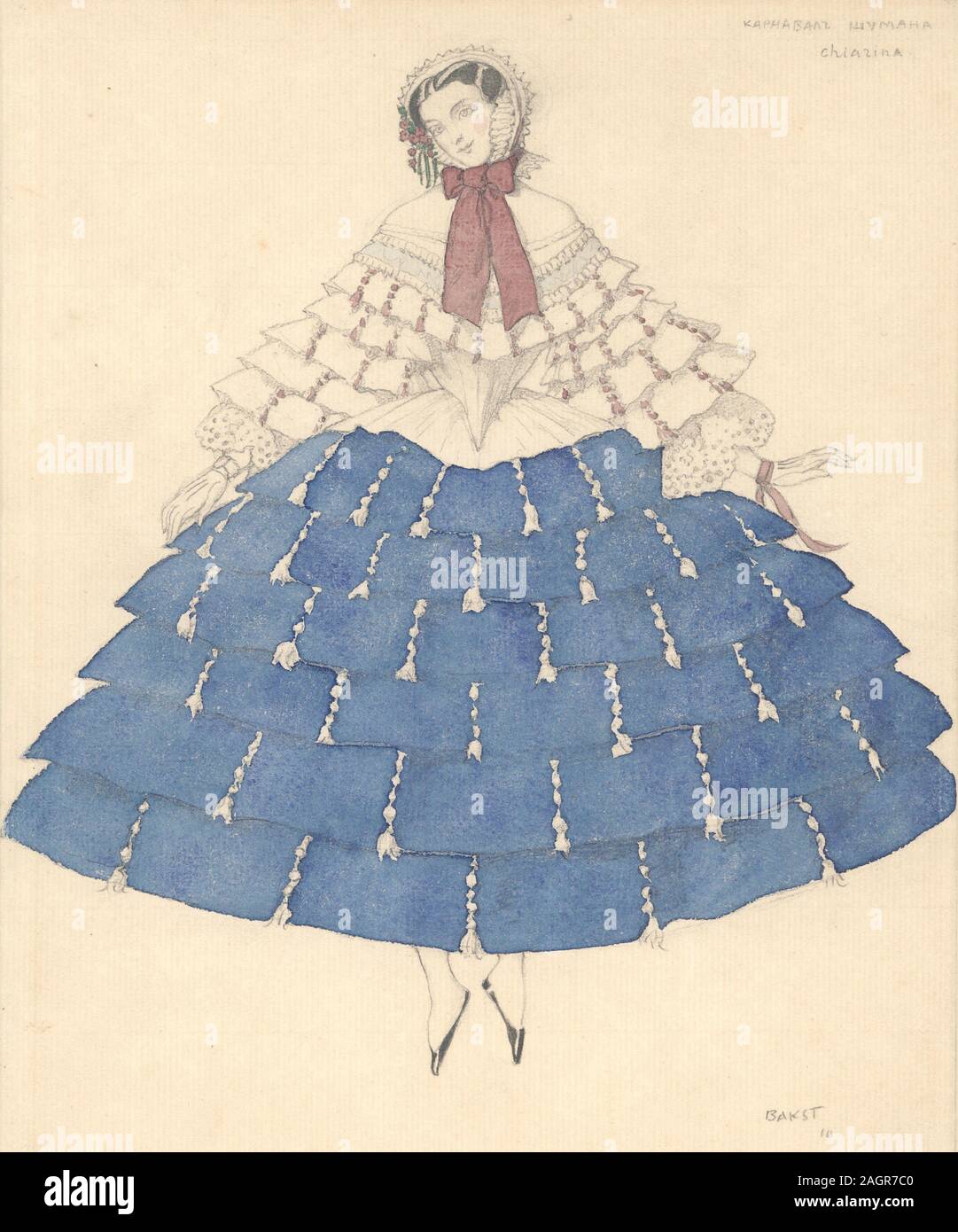 Costume design for the ballet Carnaval by R. Schumann. Museum: State ...