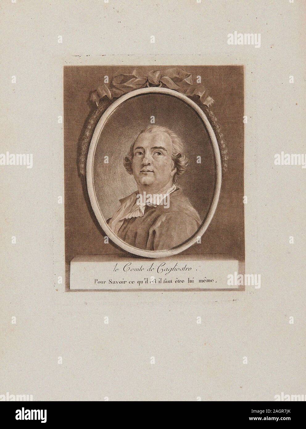 Portrait of Joseph Balsamo, comte de Cagliostro. Museum: PRIVATE ...