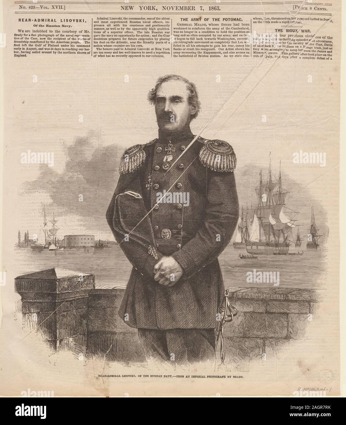 Admiral Stepan Stepanovich Lesovsky (1816-1866) in New York. Museum ...