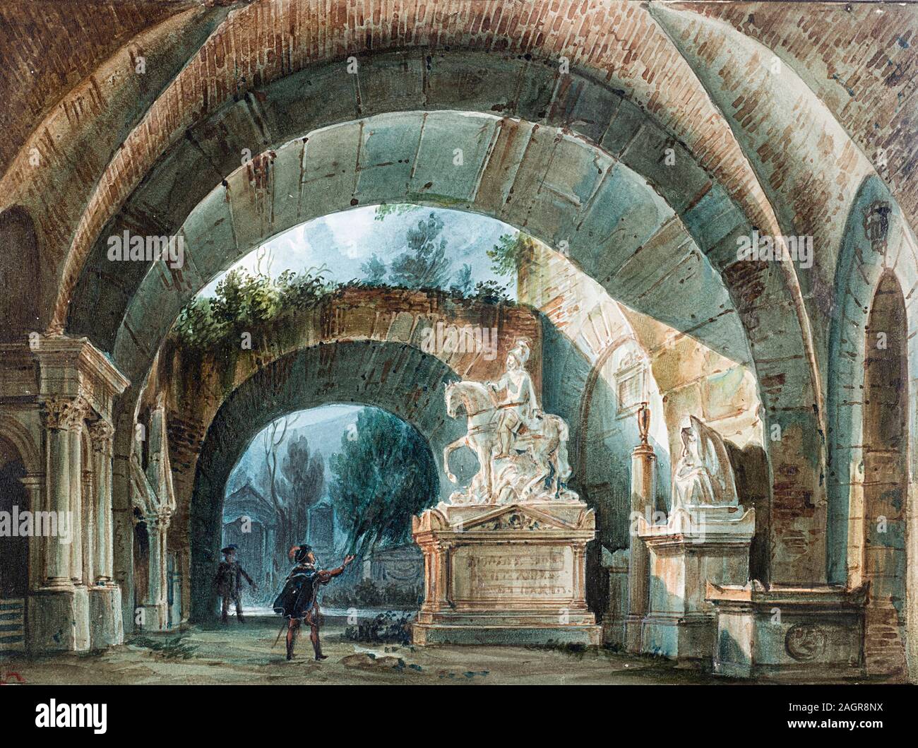 Stage design for the opera Don Giovanni by Wolfgang Amadeus Mozart ...