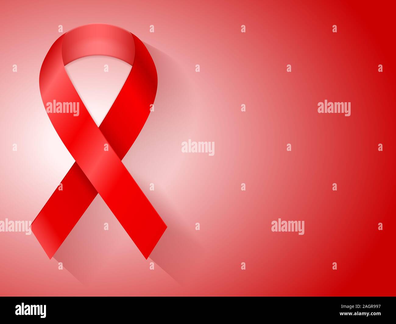 Aids ribbon on a red background. Vector illustration Stock Photo - Alamy