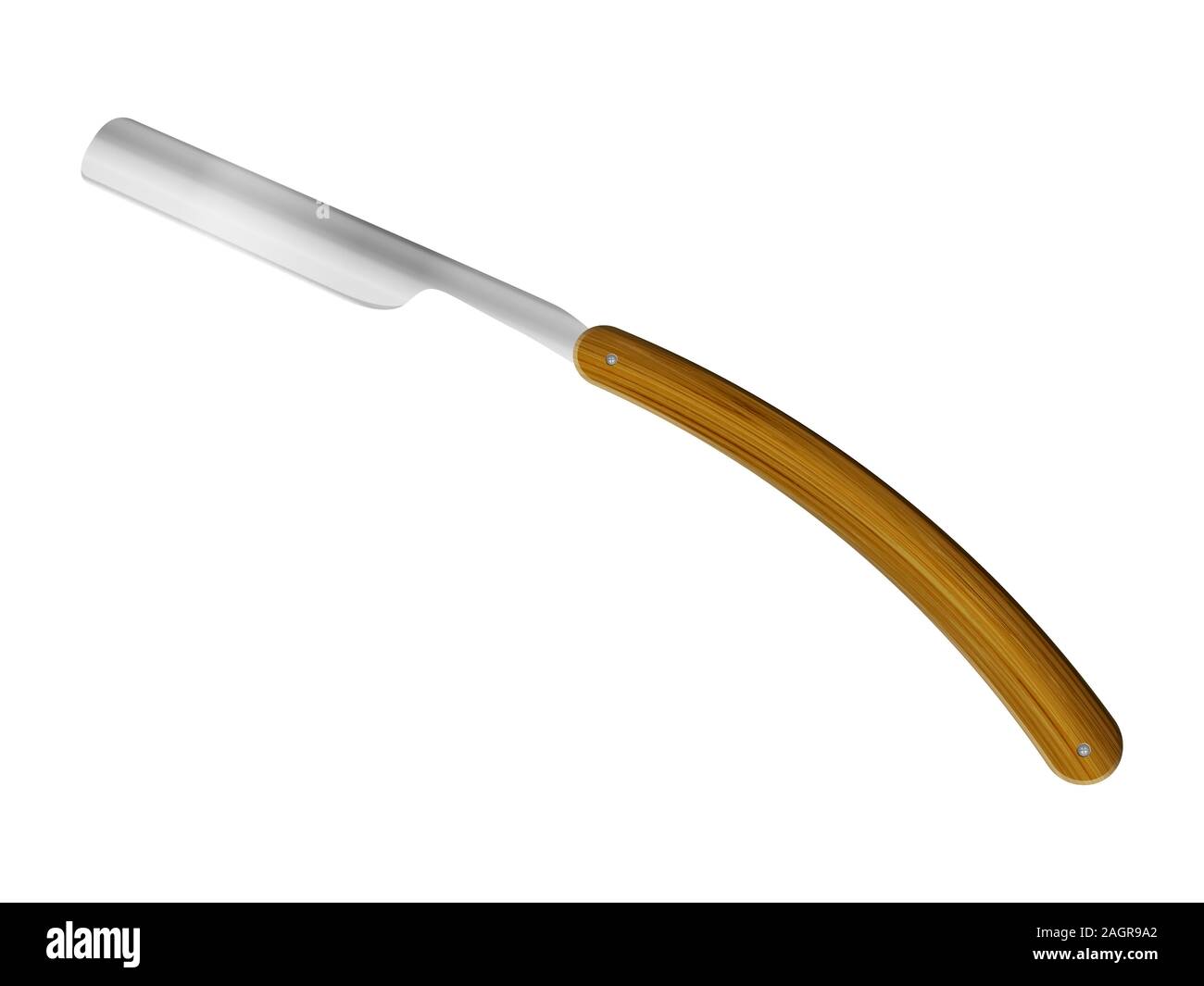 Straight razor on a white background. Vector illustration Stock Photo ...