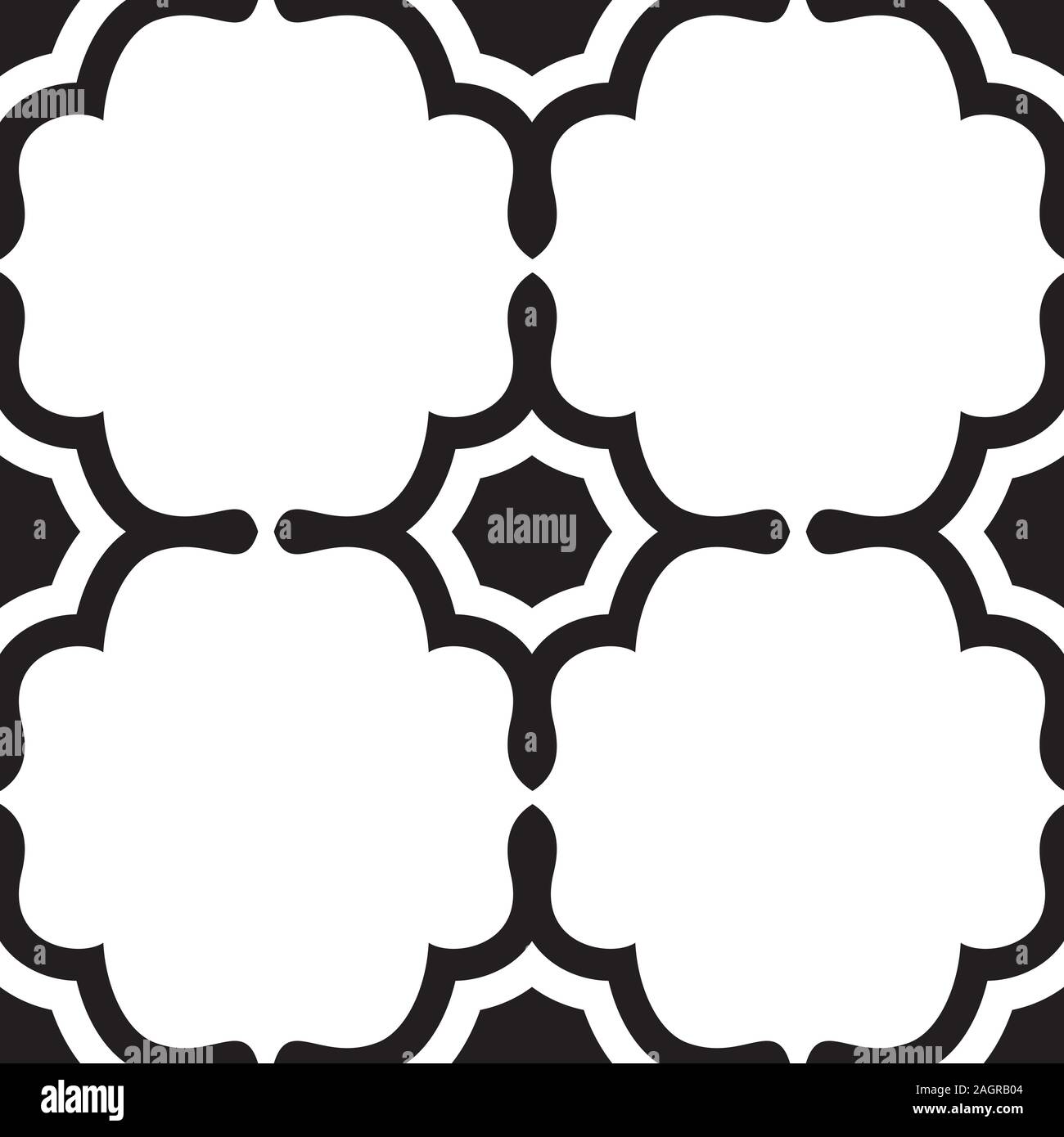 Vector Seamless Monochrome Texture Of Geometric Elements Isolated On