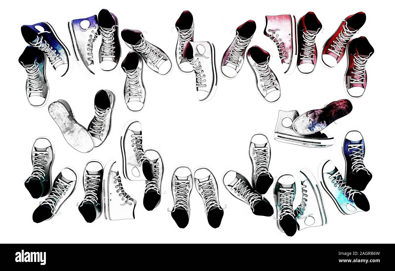 Overhead shoes pair hi-res stock photography and images - Alamy