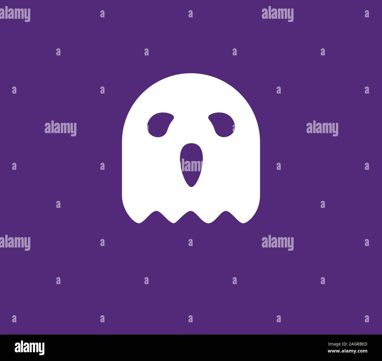 ghost icon in purple background Stock Vector Image & Art - Alamy