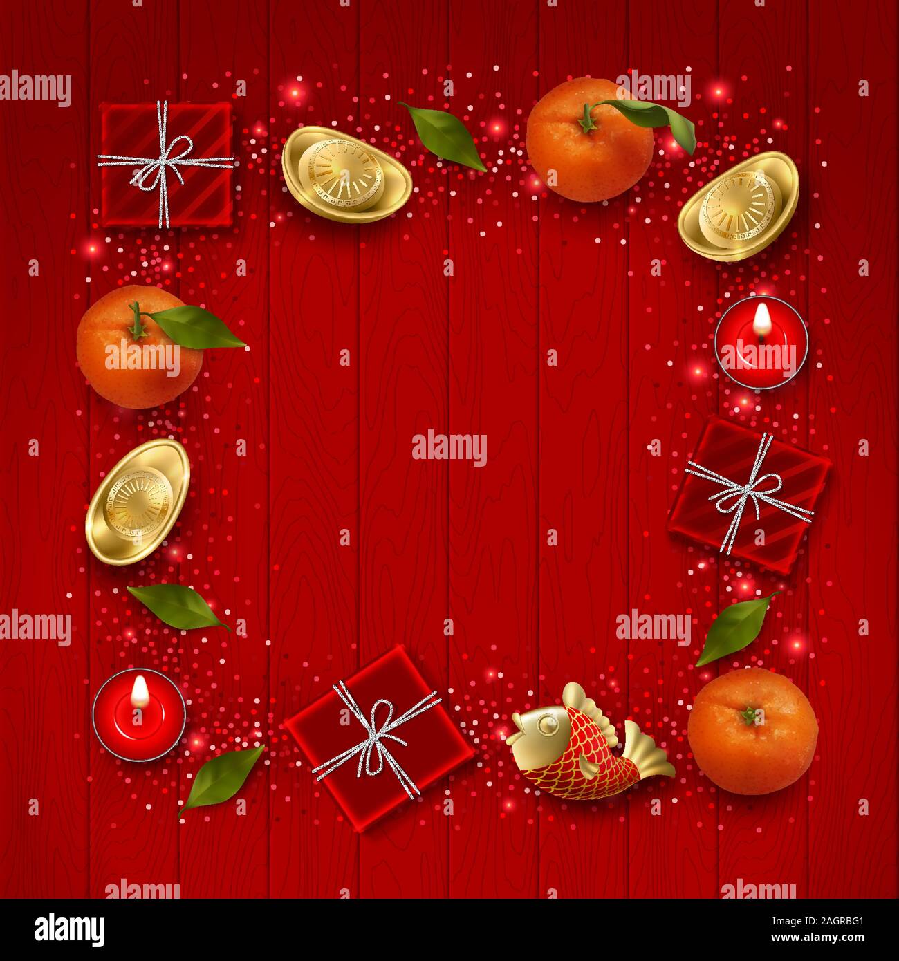 Chinese new year candle Stock Vector Images - Alamy