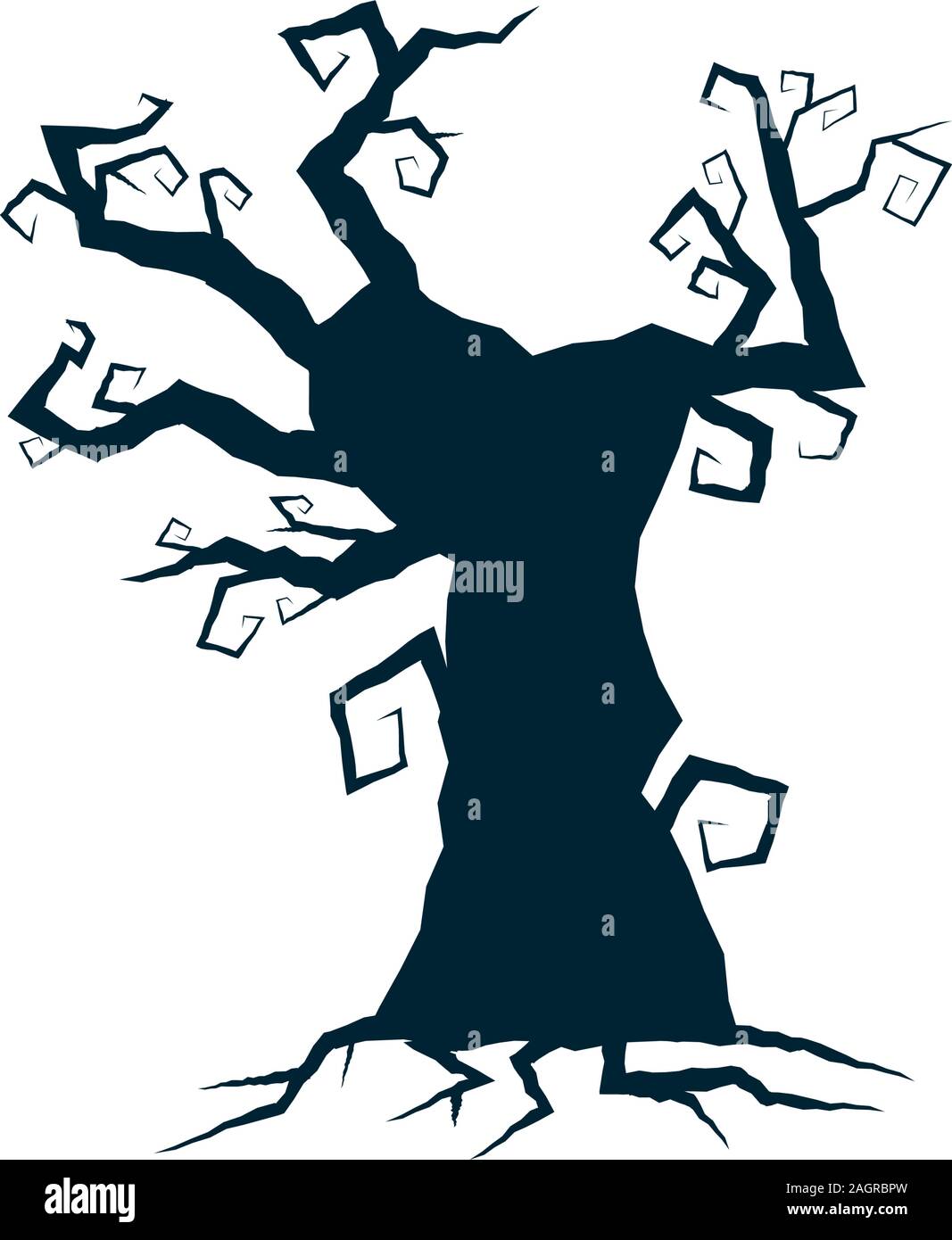 Silhouette of Scary Tree looks like a Hand Stock Vector Image & Art - Alamy