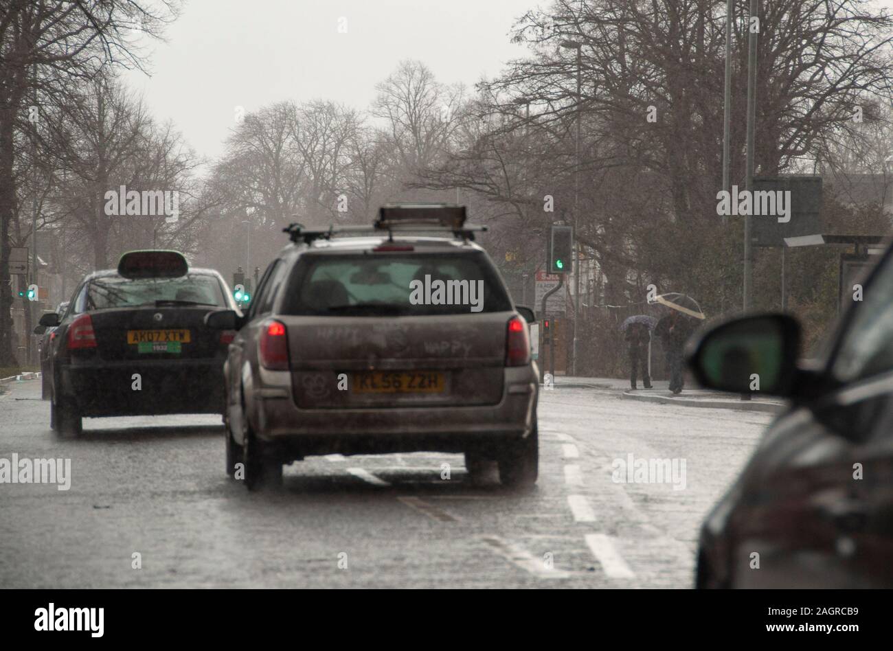 Heavy rain in Bedford England UK Stock Photo - Alamy