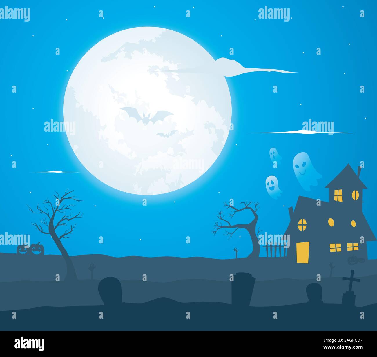 Scary house in full Stock Vector Images - Alamy