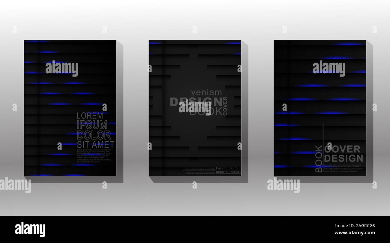 Minimal cover design. overlap shape with shadow and shiny light ...