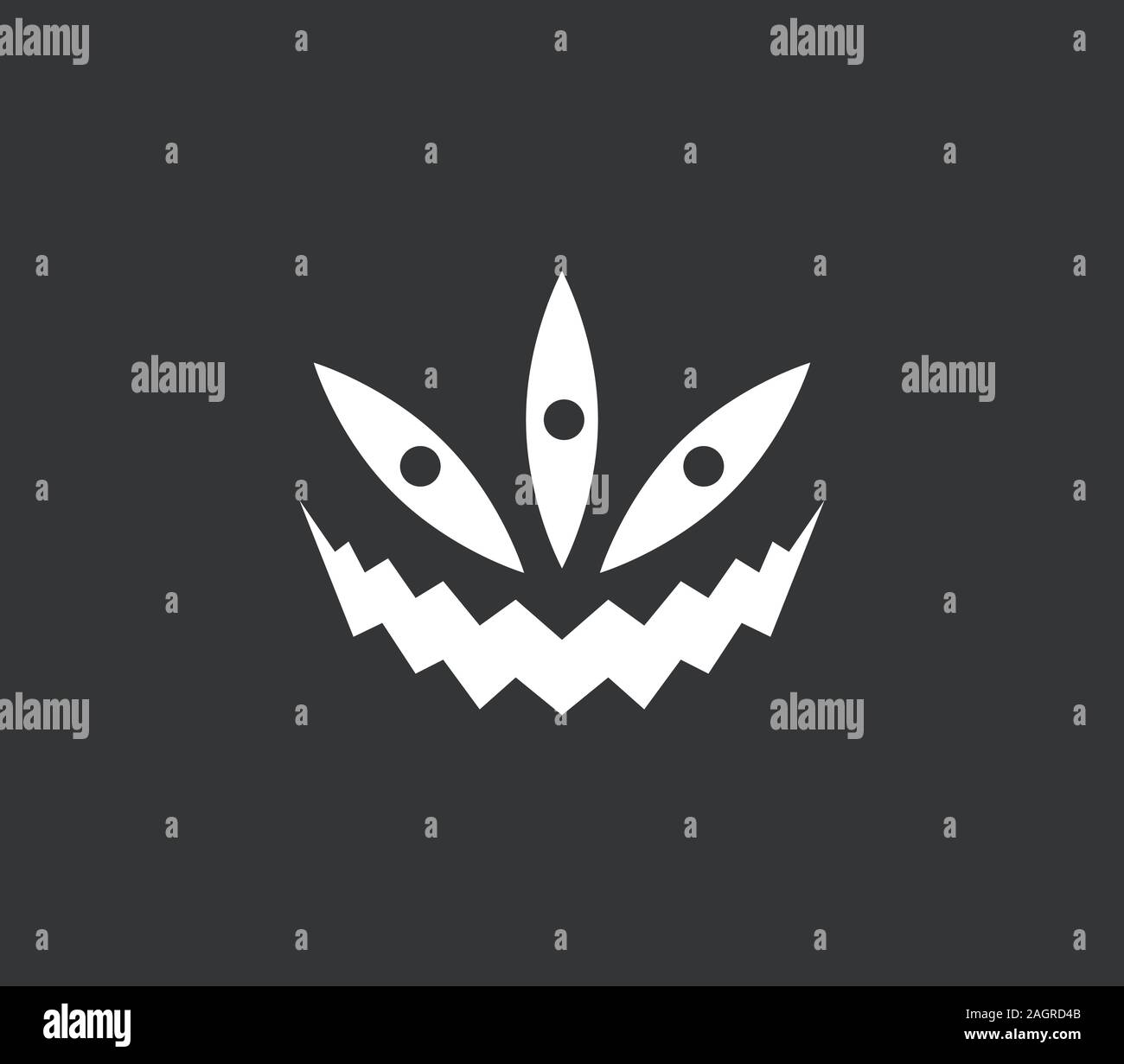three eyes monster with scary smile Stock Vector Image & Art - Alamy