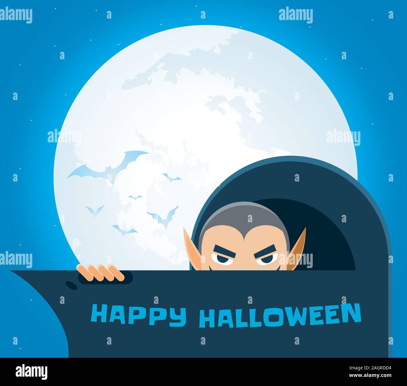 A vampire is hiding behind his cape Stock Vector Image & Art - Alamy