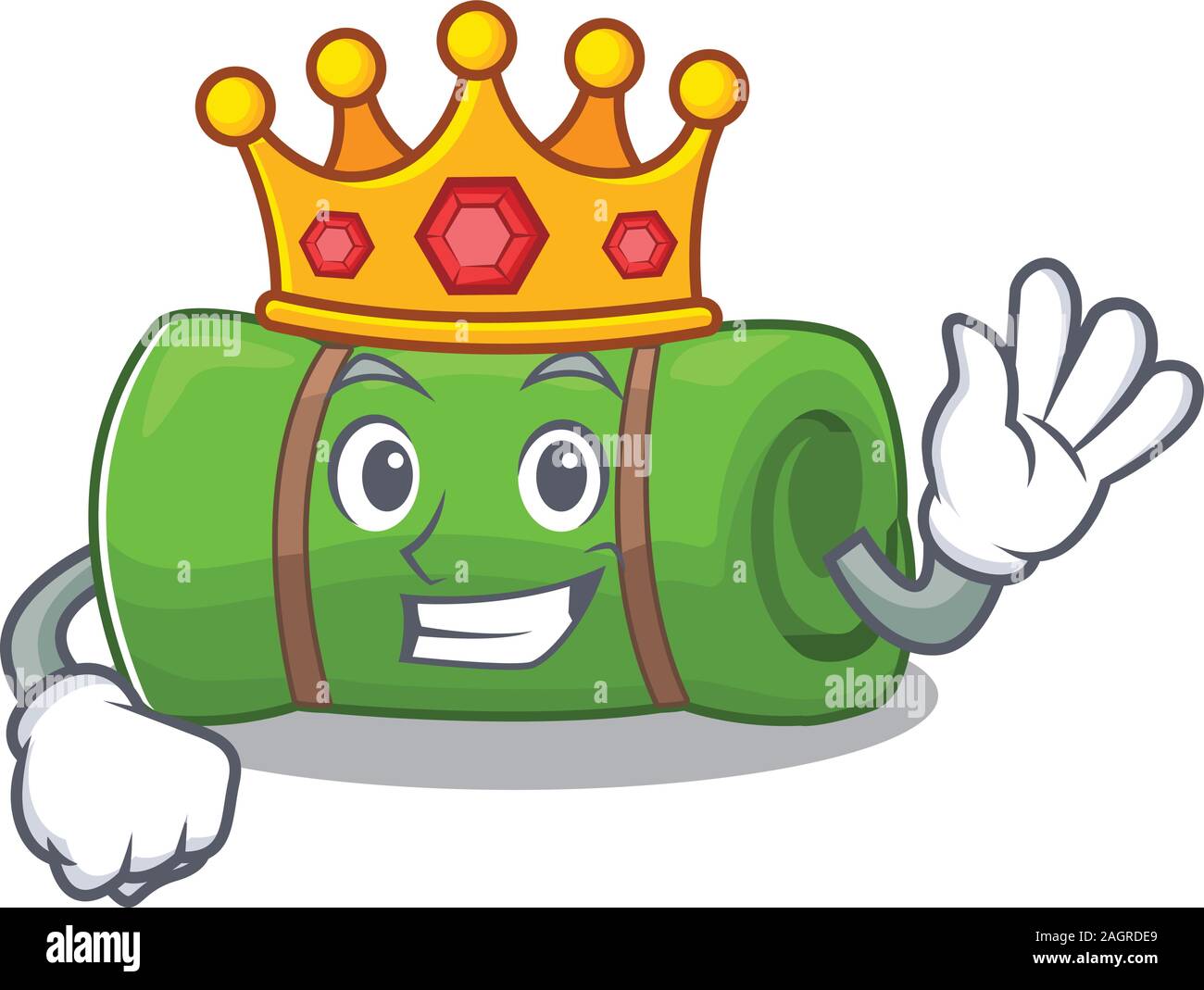 Camping mat Scroll A stylized of King on cartoon character design Stock ...