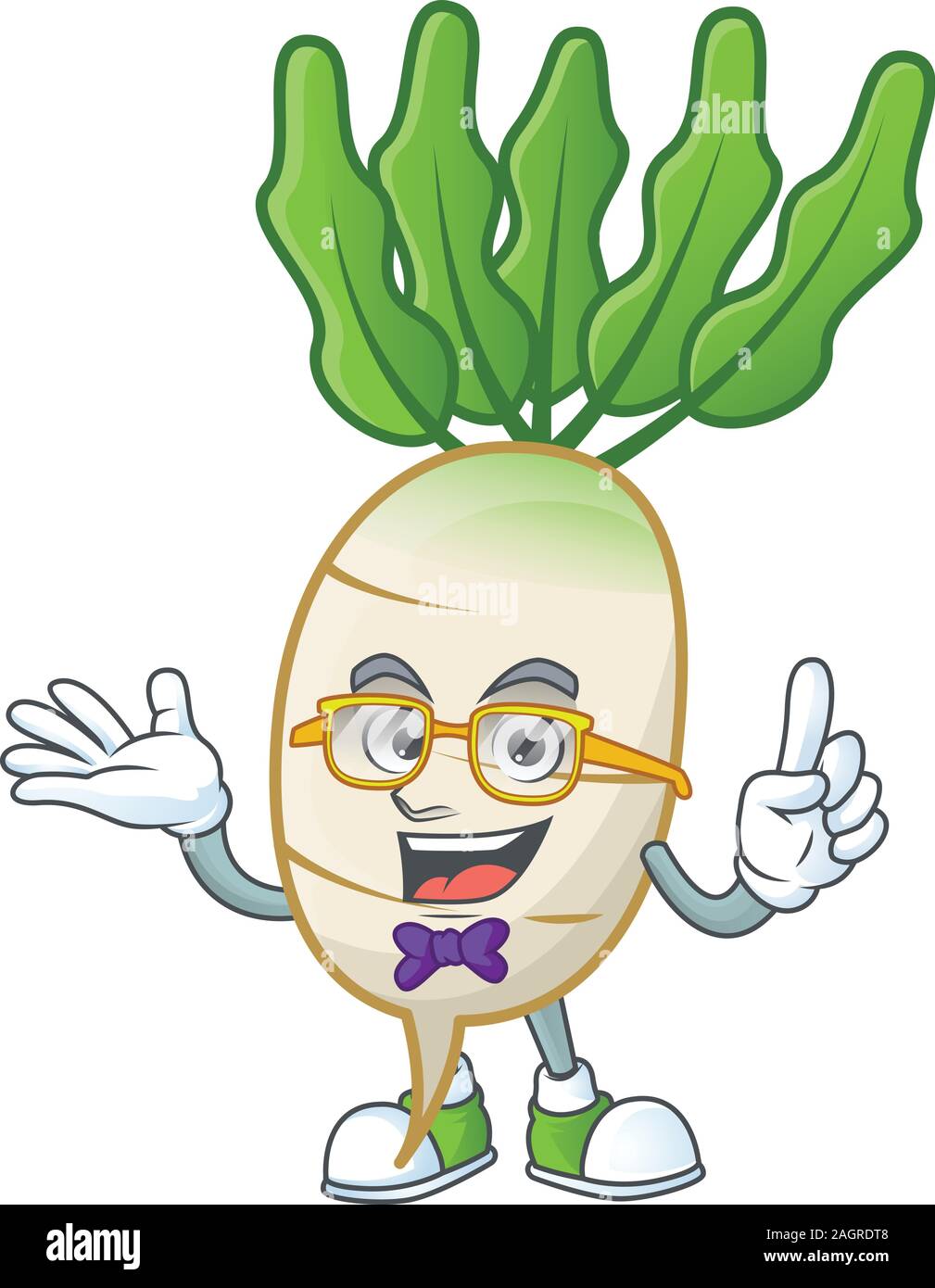 Super Cute Geek daikon cartoon character design Stock Vector Image ...