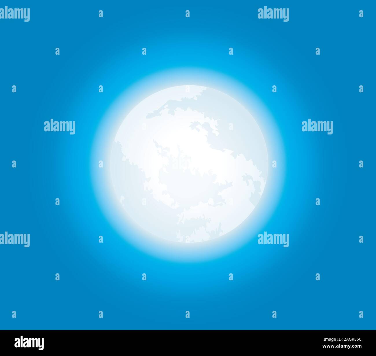 blue moon background. Isolated Vector Illustration Stock Vector Image ...