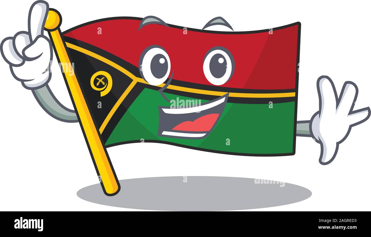 Vanuatu flag in hand Stock Vector Images - Alamy