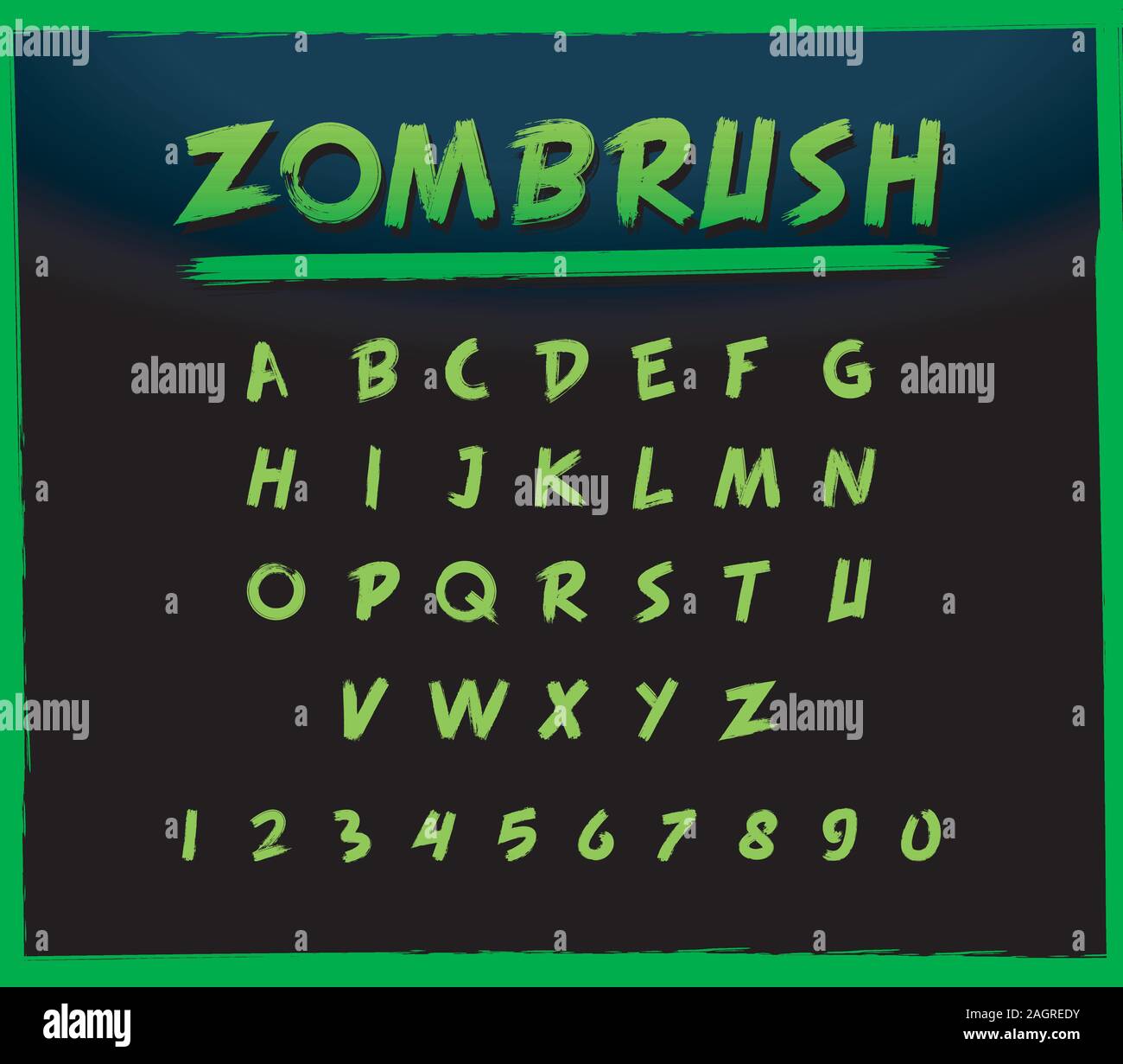 Green font Stock Vector Images - Alamy