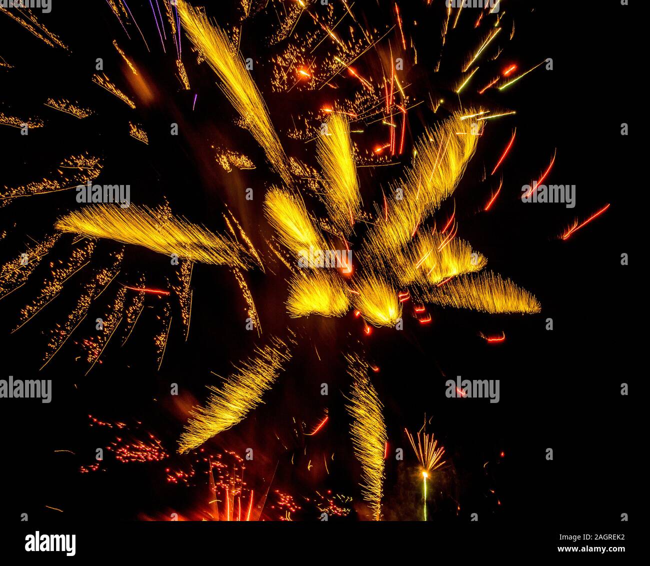 A spectacular fireworks display in England, UK Stock Photo - Alamy