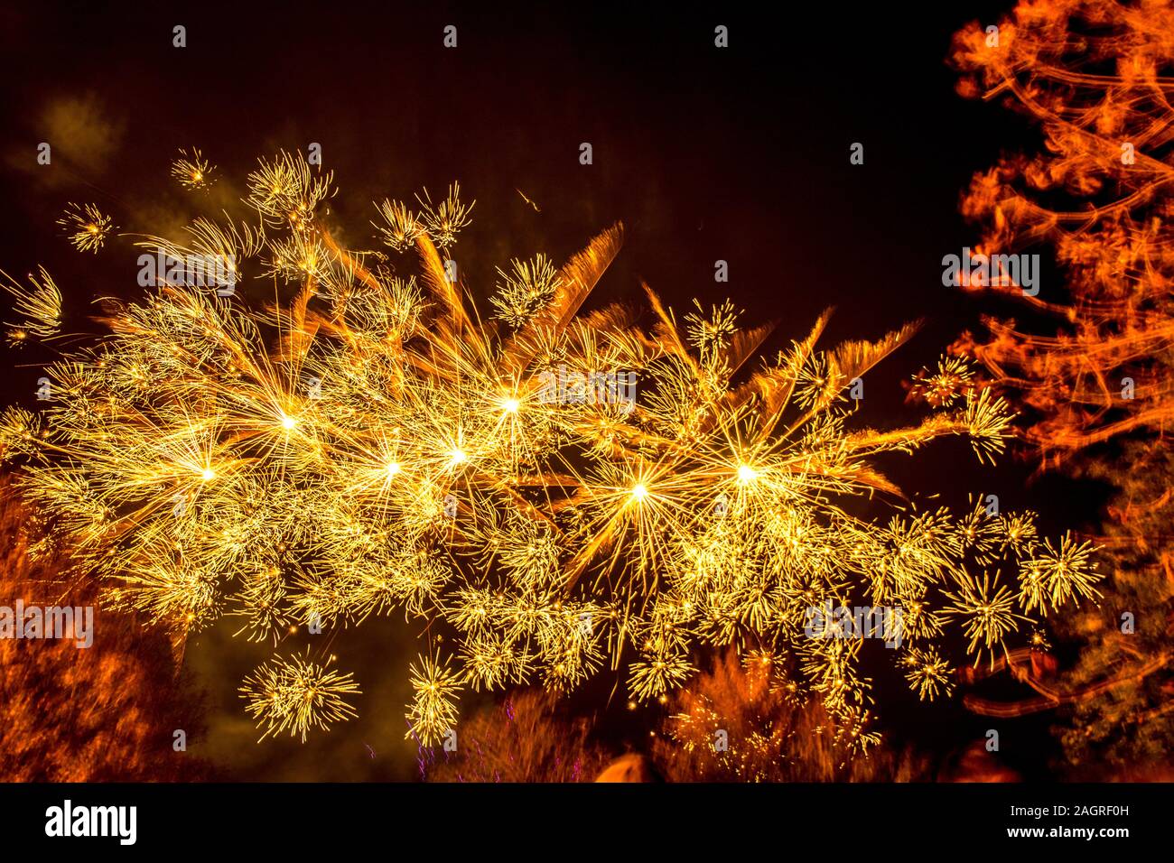 A spectacular fireworks display in England, UK Stock Photo - Alamy