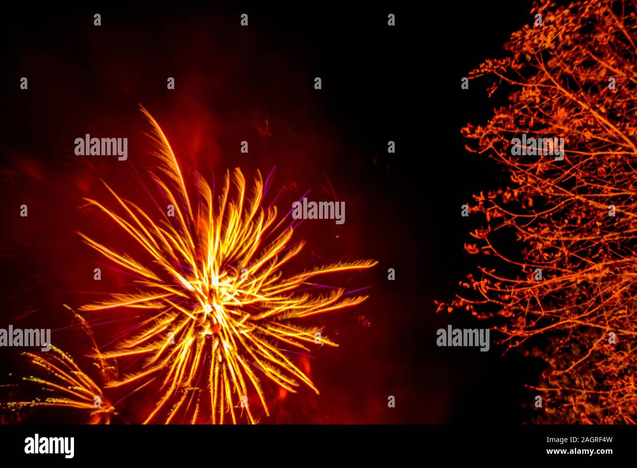 A spectacular fireworks display in England, UK Stock Photo - Alamy