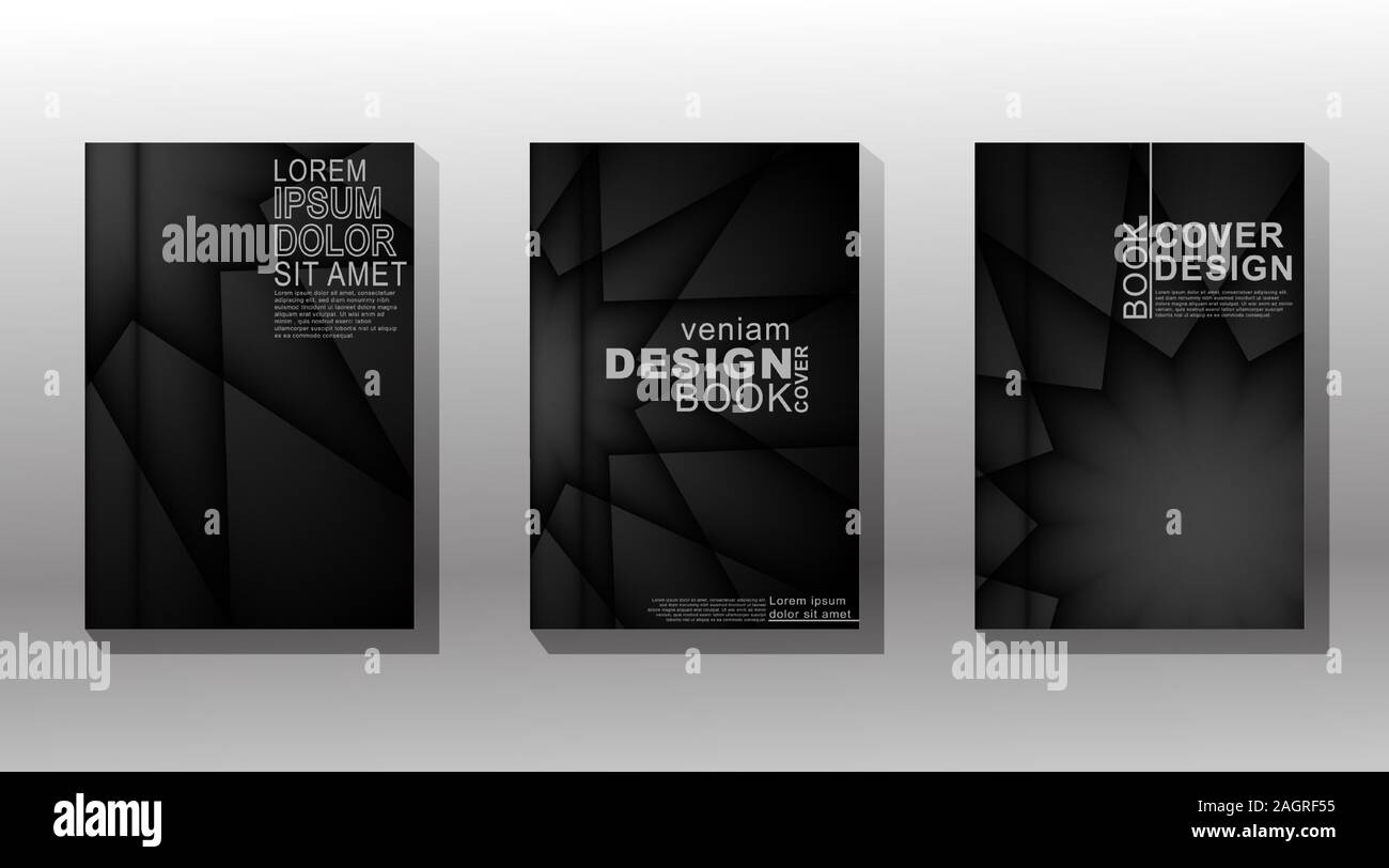 Minimal cover design. overlap shape with shadow and shiny light ...