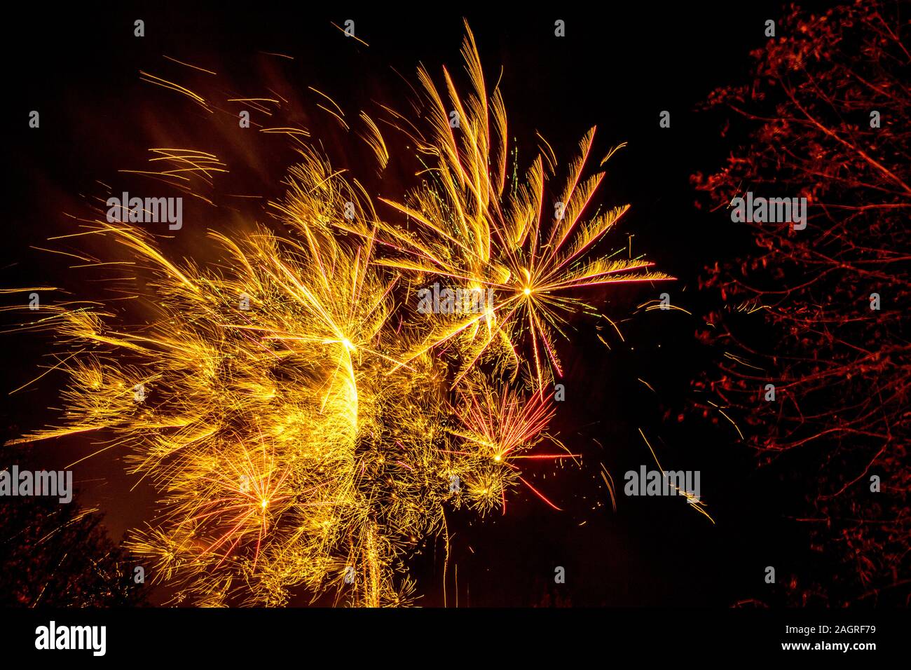 A spectacular fireworks display in England, UK Stock Photo - Alamy