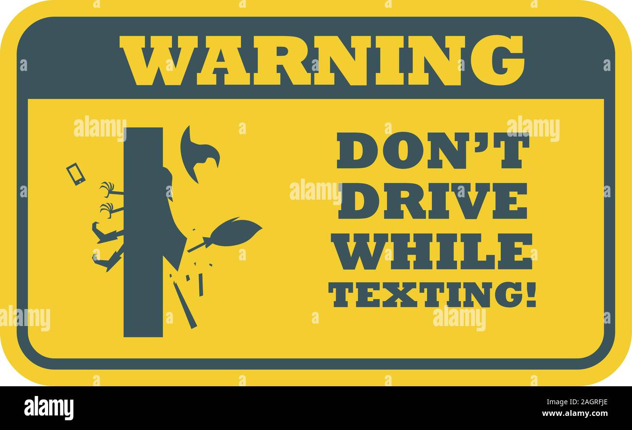 Text drive safety Stock Vector Images - Alamy