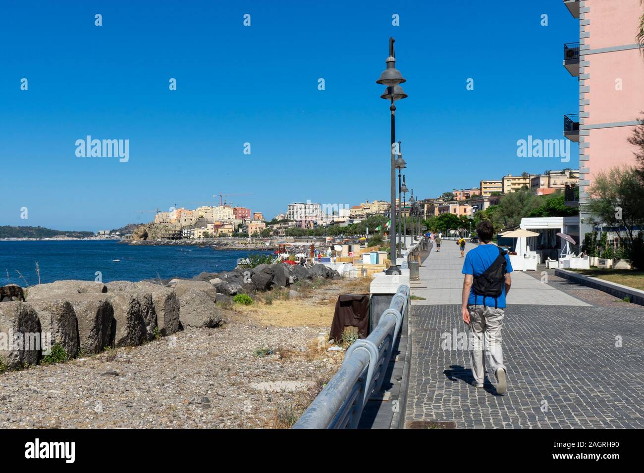 Landscape of Rione Terra from Park seafront of Pozzuoli Stock Photo - Alamy