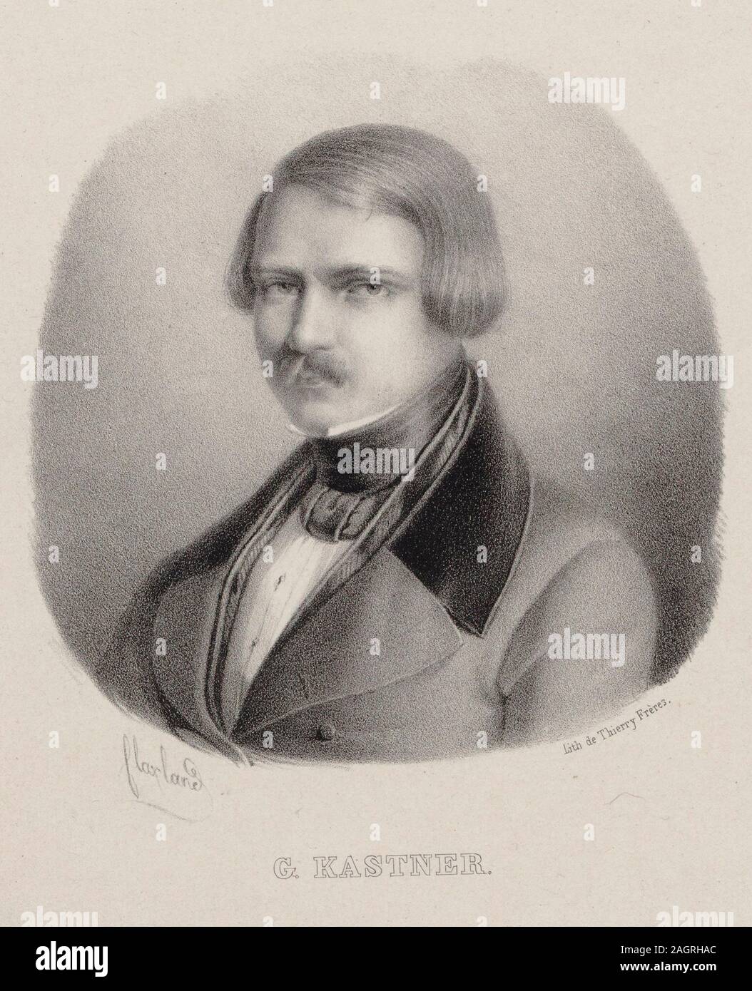 Portrait of the Composer Jean-Georges Kastner (1810-1867). Museum ...