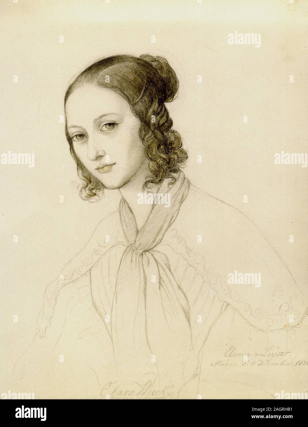 Portrait of Clara Wieck-Schumann (1819-1896). Museum: Stadtgeschichtliches Museum Leipzig ...