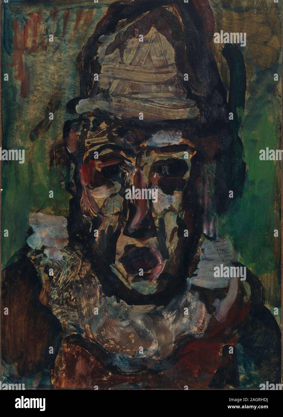 Clown tragique. Museum: PRIVATE COLLECTION. Author: GEORGES ROUAULT ...