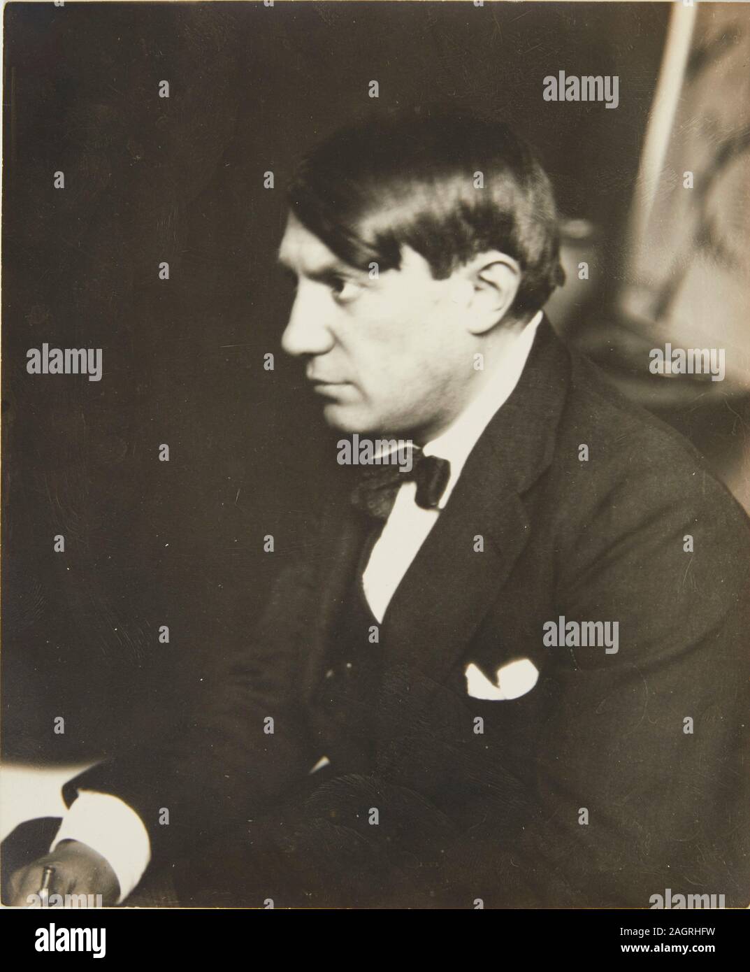 Portrait of Pablo Picasso. Museum: © Man Ray Trust Stock Photo - Alamy