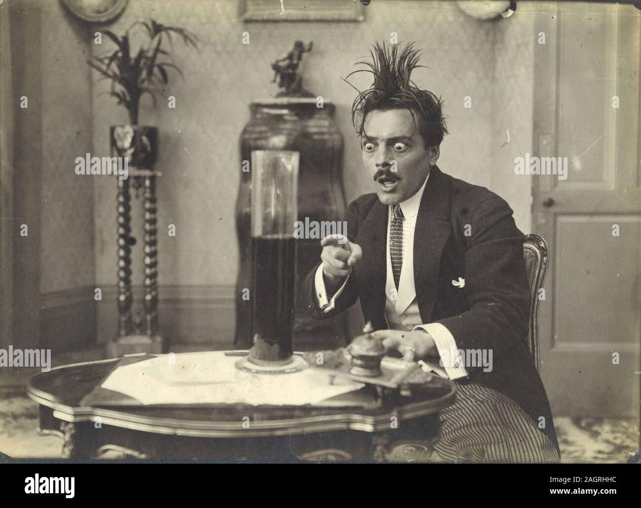 Max Linder in Film Le Sosie. Museum: PRIVATE COLLECTION. Author ...