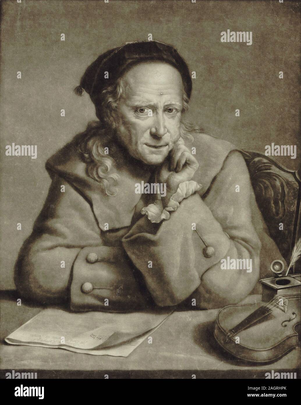 Portrait of the violinist and composer Carlo Tessarini (1690-1766 ...