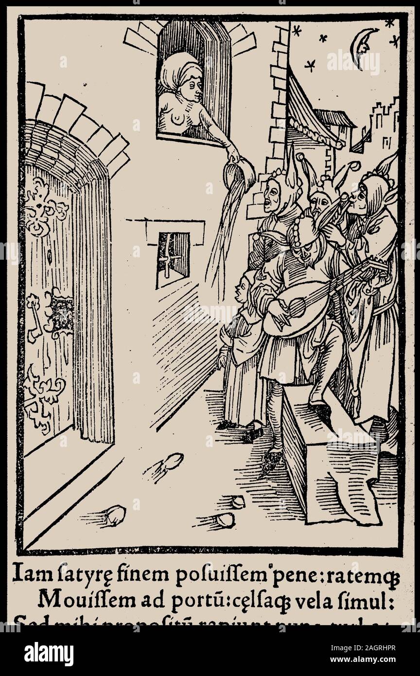 Illustration to the book "Ship of Fools" by Sebastian Brant. Museum ...