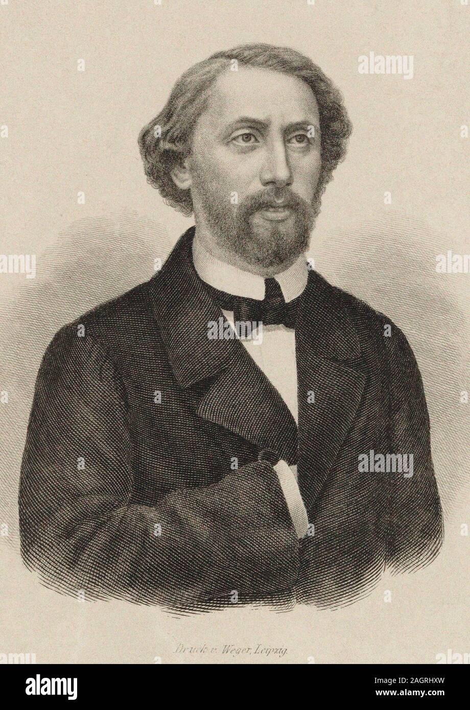 Portrait of the pianist and composer Julius Schulhoff (1825-1898 ...