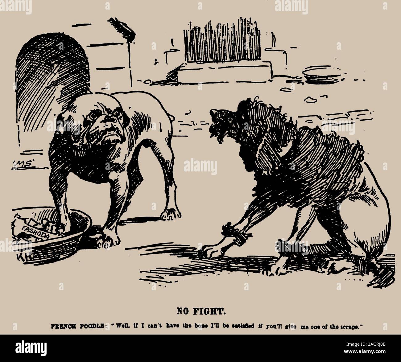 No Fight. Cartoon on the Fashoda Incident. Museum: PRIVATE COLLECTION ...