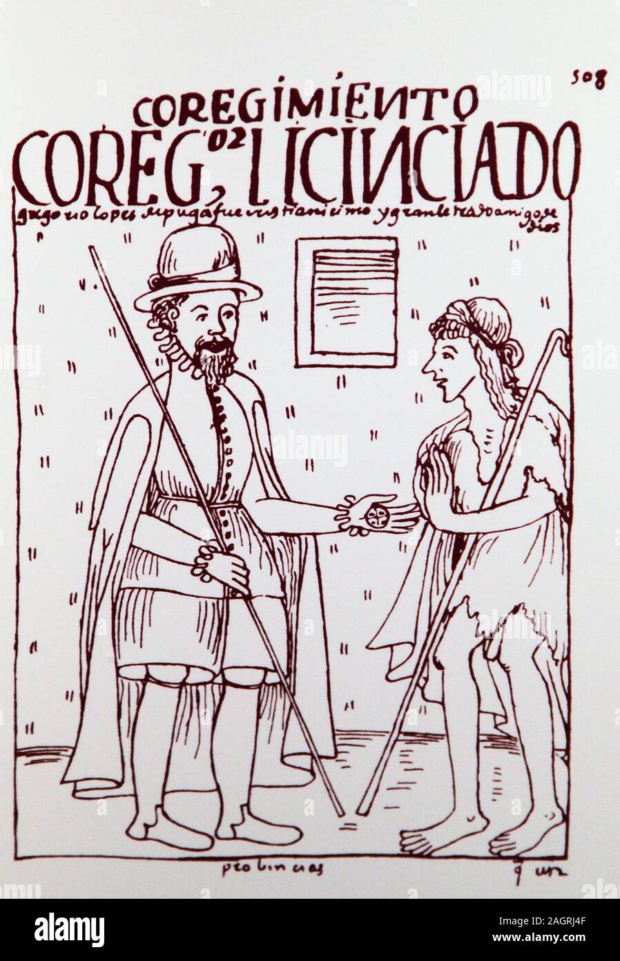 Felipe Guaman Poma De Ayala Chronicle High Resolution Stock Photography ...