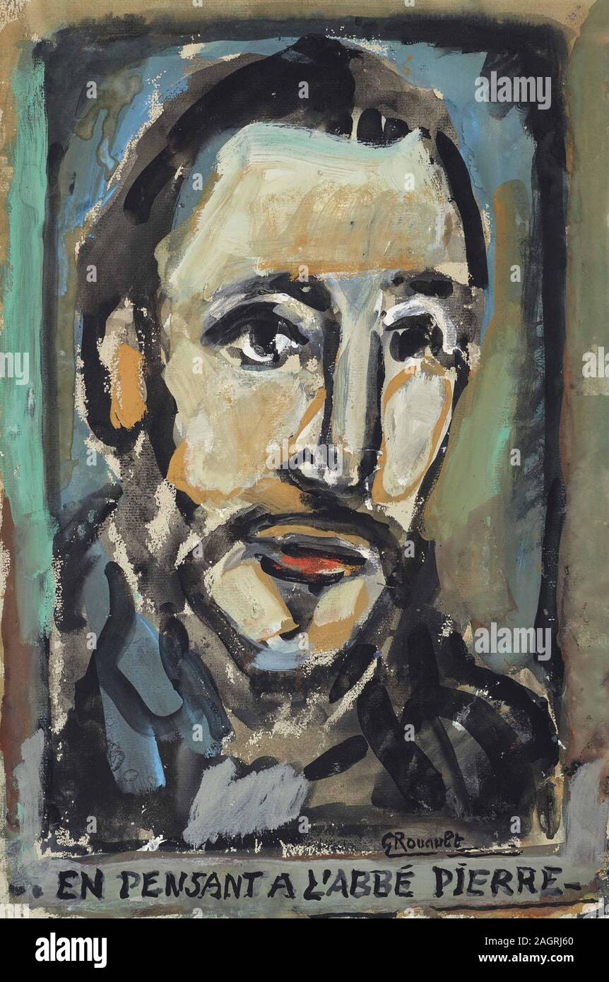 En pensant à l'Abbé Pierre. Museum: PRIVATE COLLECTION. Author: GEORGES ...