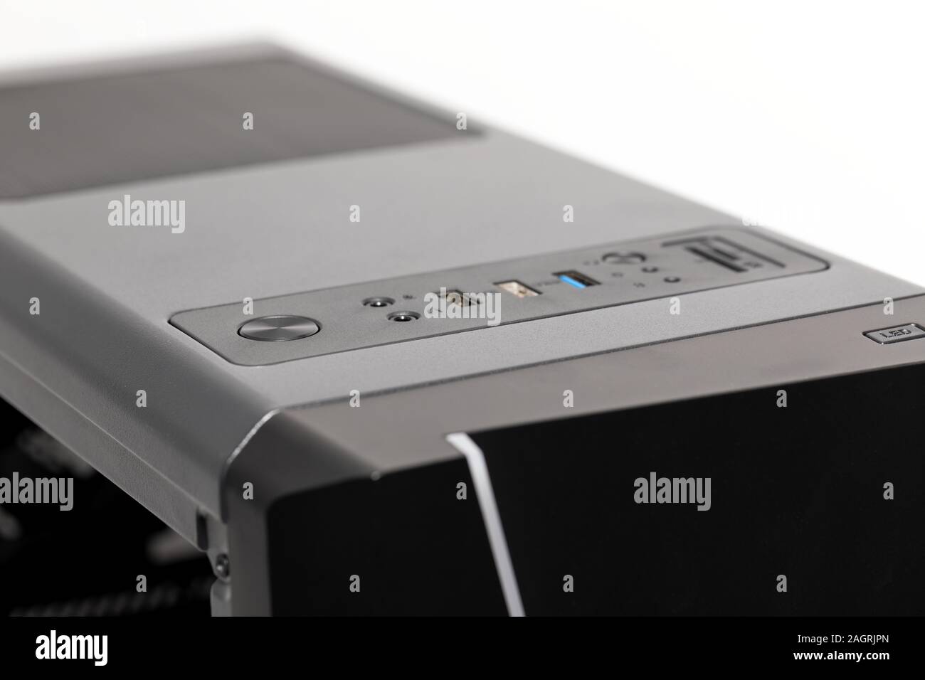 Picture of a brand new pc case on white background Stock Photo - Alamy