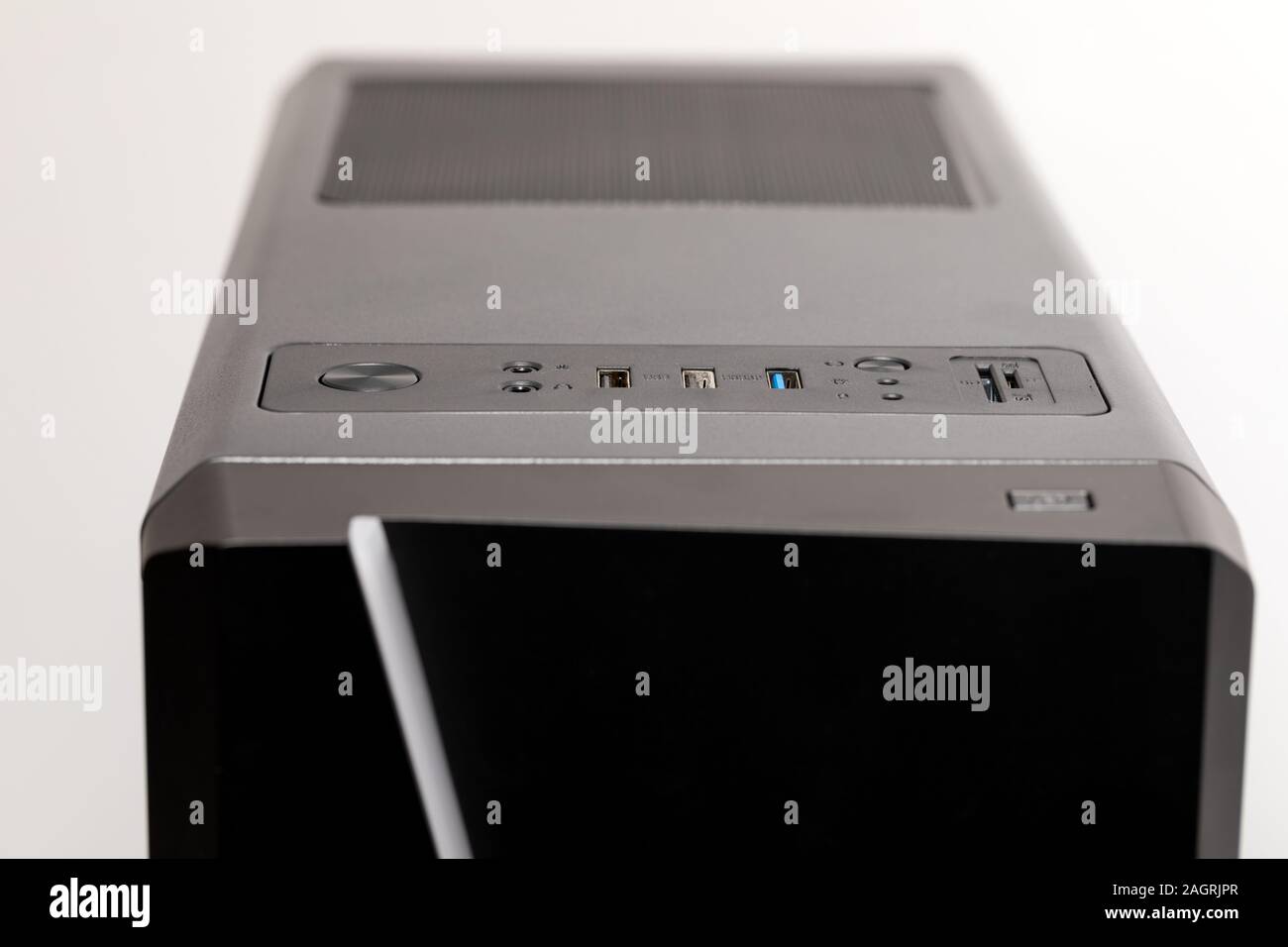 Picture of a brand new pc case on white background Stock Photo - Alamy